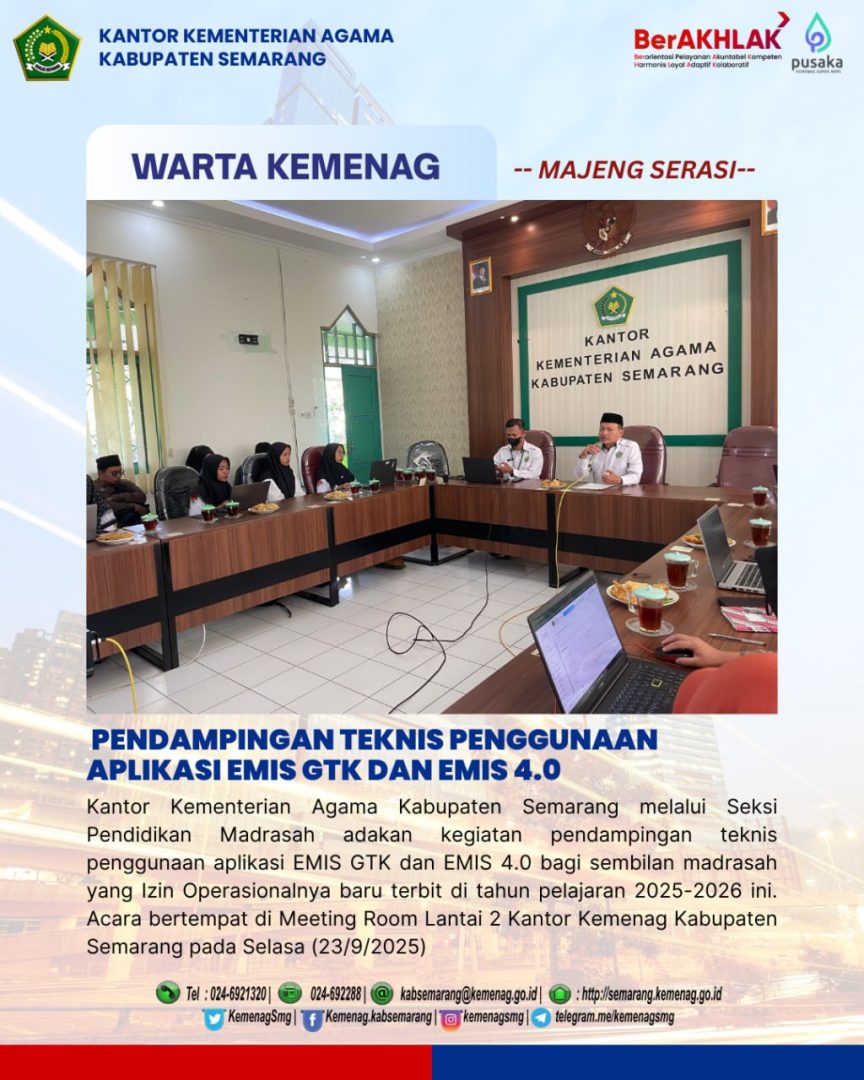 Pendampingan Teknis Penggunaan Aplikasi EMIS GTK dan EMIS 4.0 – Kantor ...